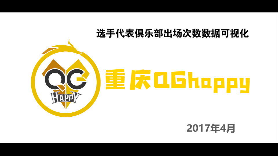 9'重庆QGhappy选手代表俱乐部出场次数数据可视化_电子竞技热门视频