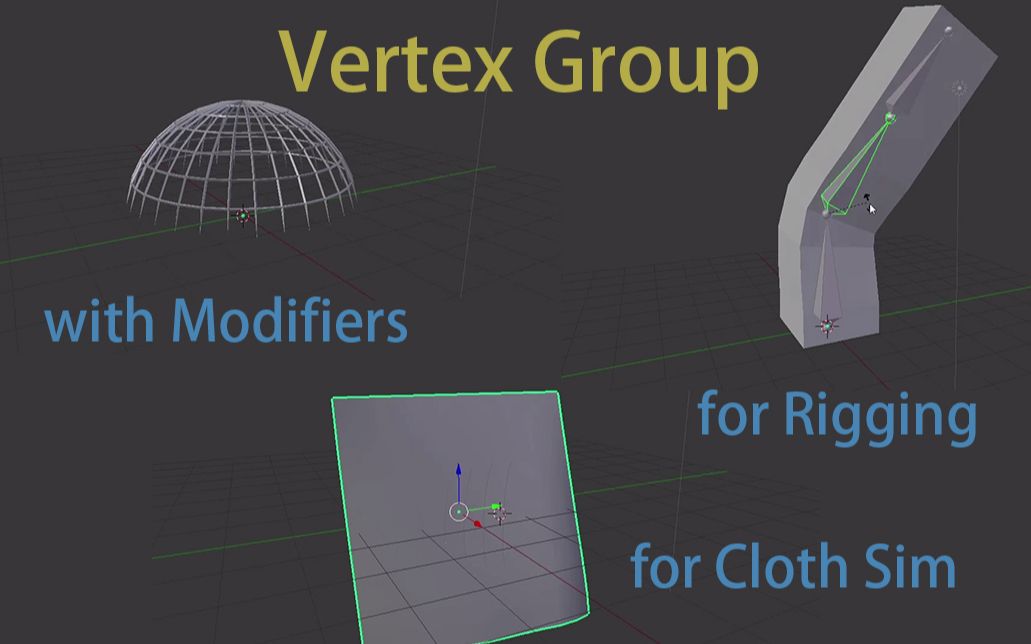 Blender小贴士05 Vertex group（模型绑定重要基础之一）_哔哩哔哩_bilibili